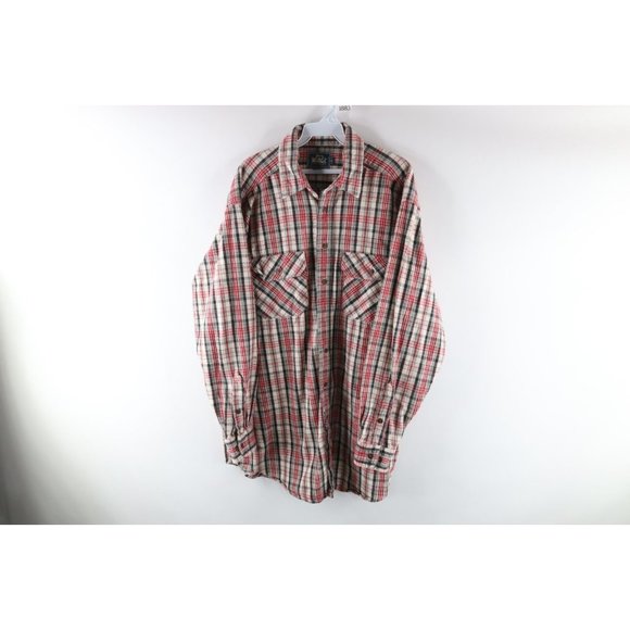 Woolrich | Shirts | Vintage 9s Woolrich Xl Double Pocket Flannel Plaid ...